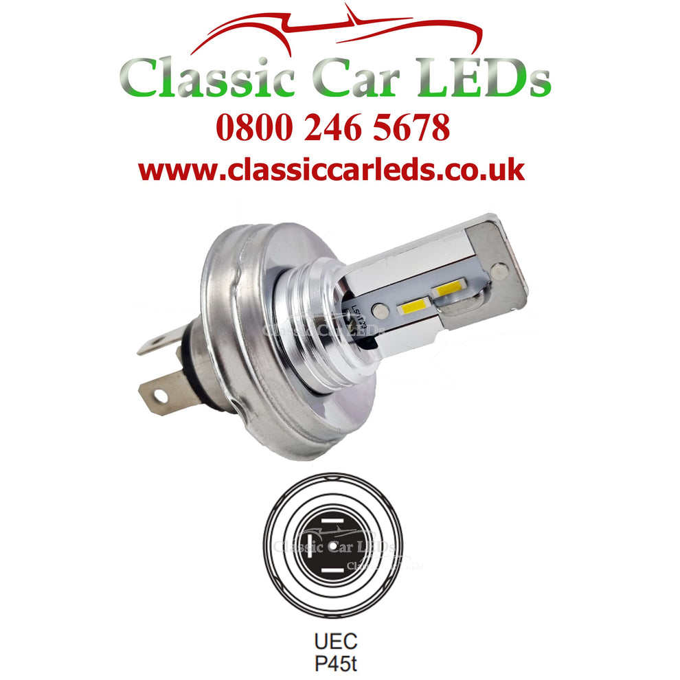 1 x Compact Direct Fit P45T R2 LED Headlight Bulb Hi/Lo Beam Conversio ...