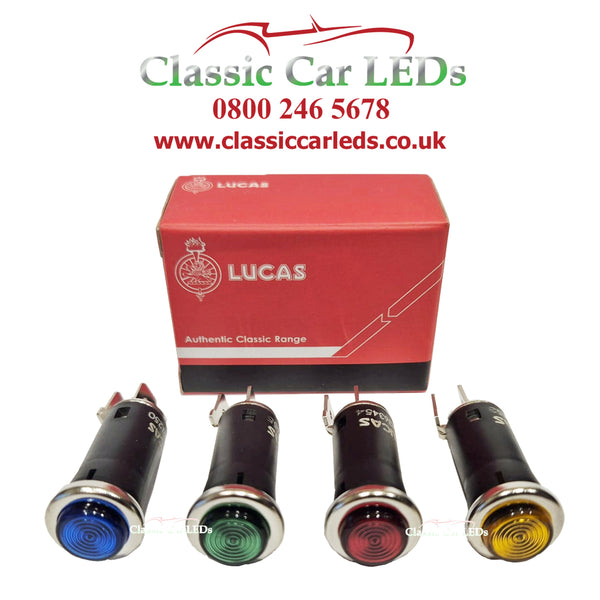 Lucas Illuminated Dashboard Warning Light with chrome bezel - various ...