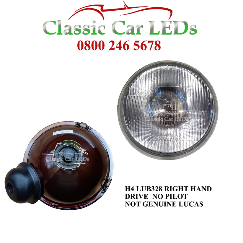 Copy of Lucas H4 7" Headlight Unit RHD LUB328 / LHD LUB314 No Pilot ...