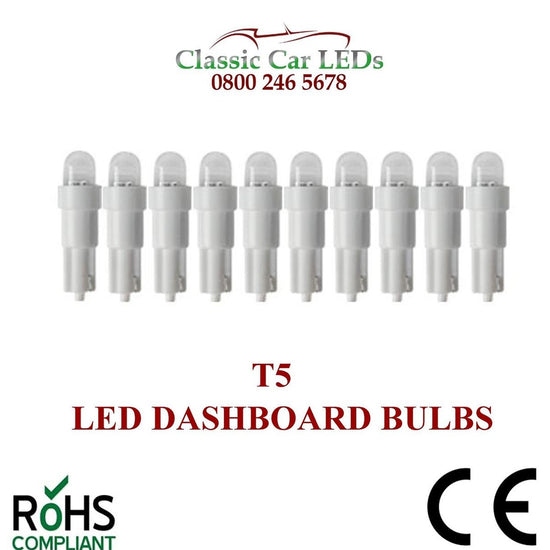10 x 286 T5 LED DASHBOARD UPGRADE BULBS VARIOUS COLOURS – Classic Car ...